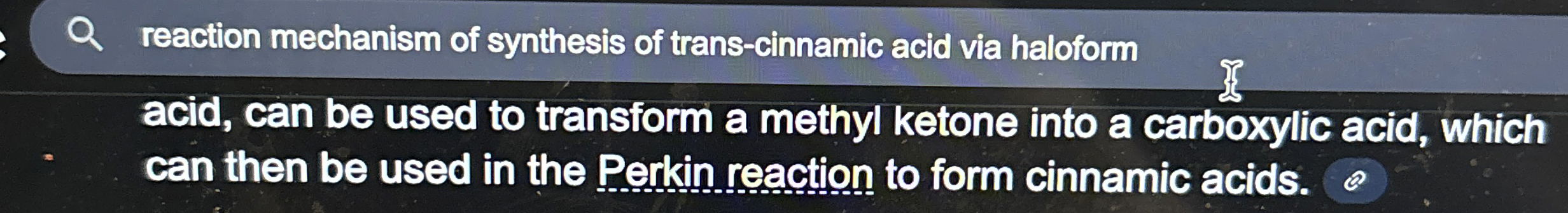 Solved reaction mechanism of synthesis of trans-cinnamic | Chegg.com