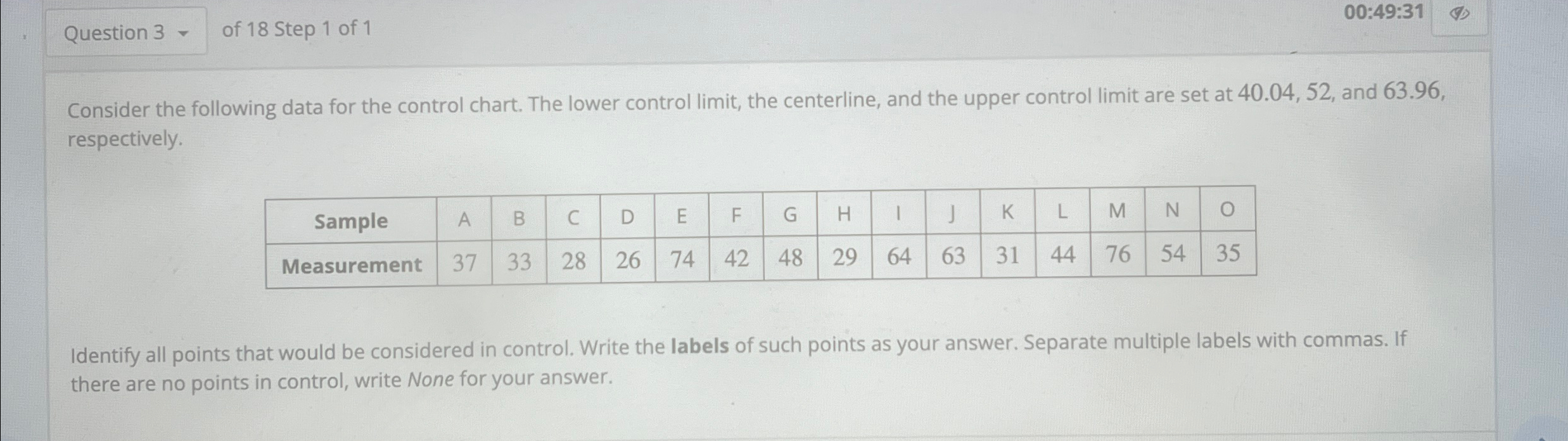 Solved of 18 ﻿Step 1 ﻿of 100:49:31Consider the following | Chegg.com