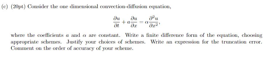 Solved C 20pt ﻿consider The One Dimensional