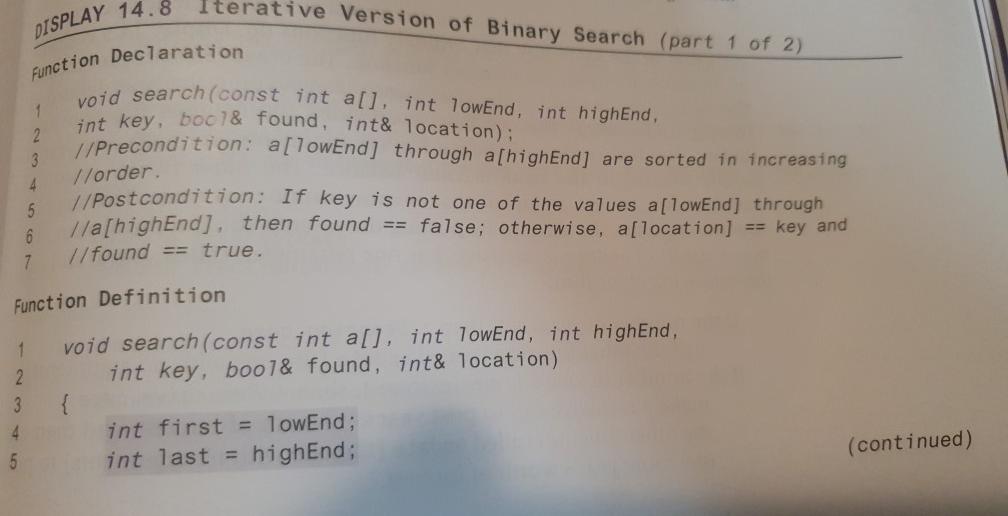Solved 2. Write a template version of the iterative binary | Chegg.com
