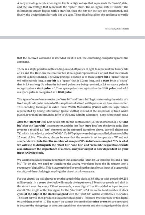 ECE 25 Pre-Lab 4: Sequential Circuits, Sequence | Chegg.com