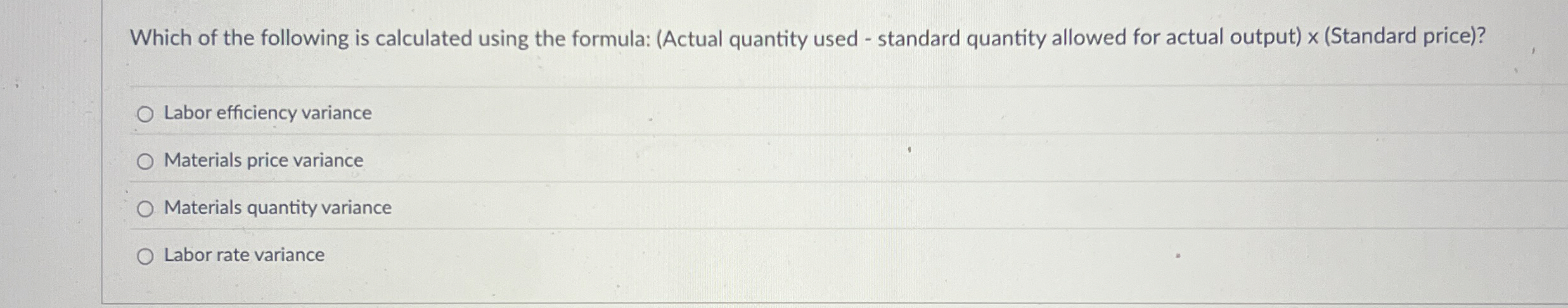 Solved Which of the following is calculated using the | Chegg.com
