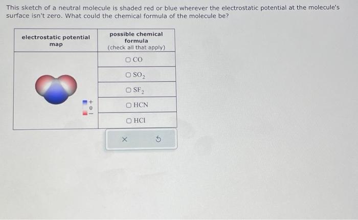 Solved This sketch of a neutral molecule is shaded red or | Chegg.com