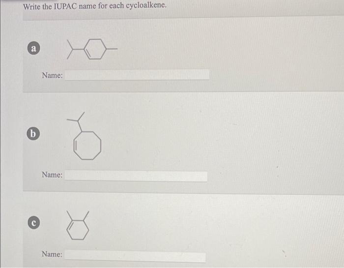 Solved Name each alkene and specify its configuration by | Chegg.com