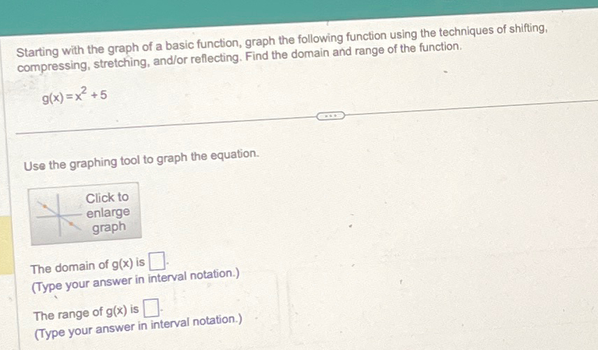 Solved Starting with the graph of a basic function, graph | Chegg.com