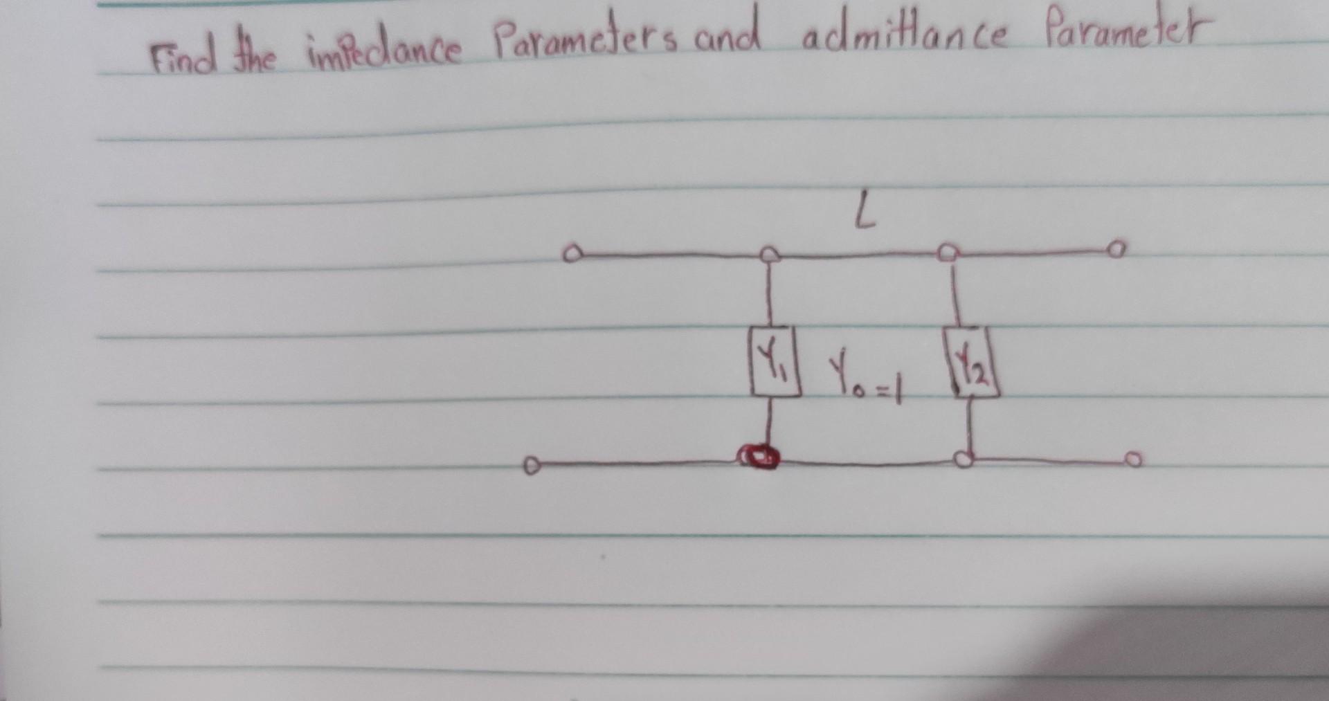 Solved Find the impedance Parameters and admittance | Chegg.com