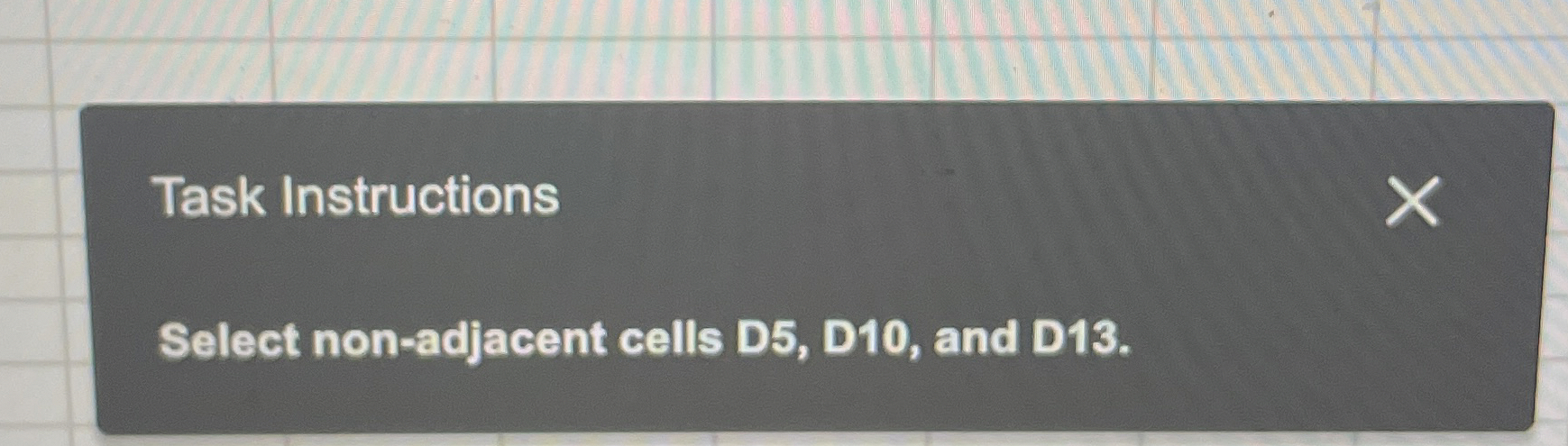 Solved Task InstructionsSelect non-adjacent cells D5, ﻿D10, | Chegg.com