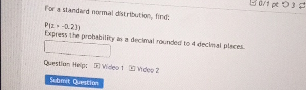 Solved For a standard normal distribution, | Chegg.com