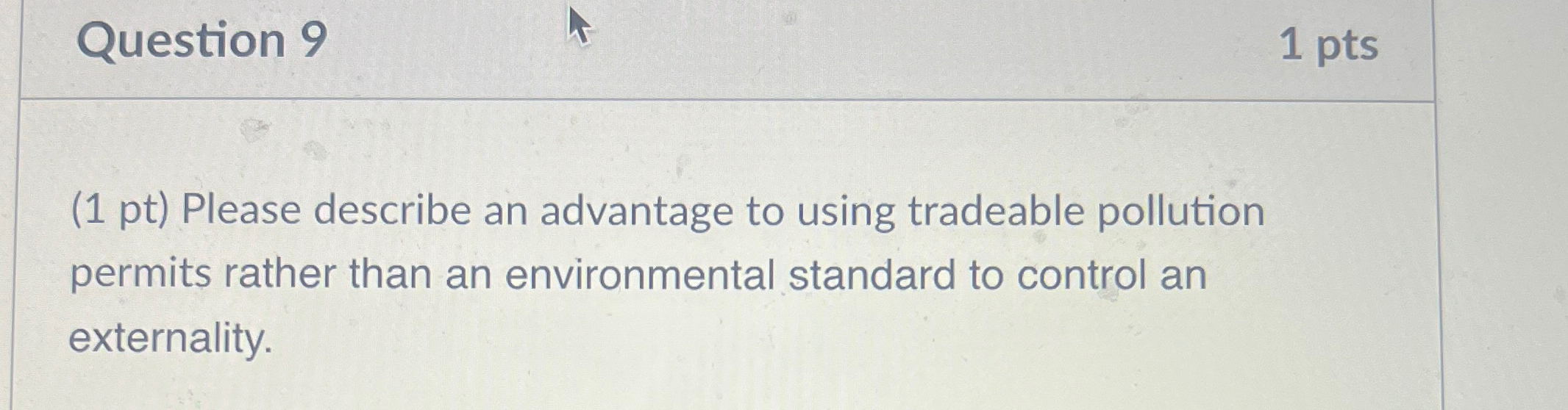 Solved Question 91 ﻿pts(1 ﻿pt) ﻿Please describe an advantage | Chegg.com