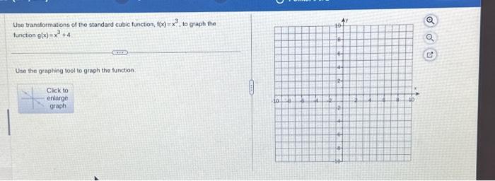 Solved Use transformations of the standard cubic function, | Chegg.com