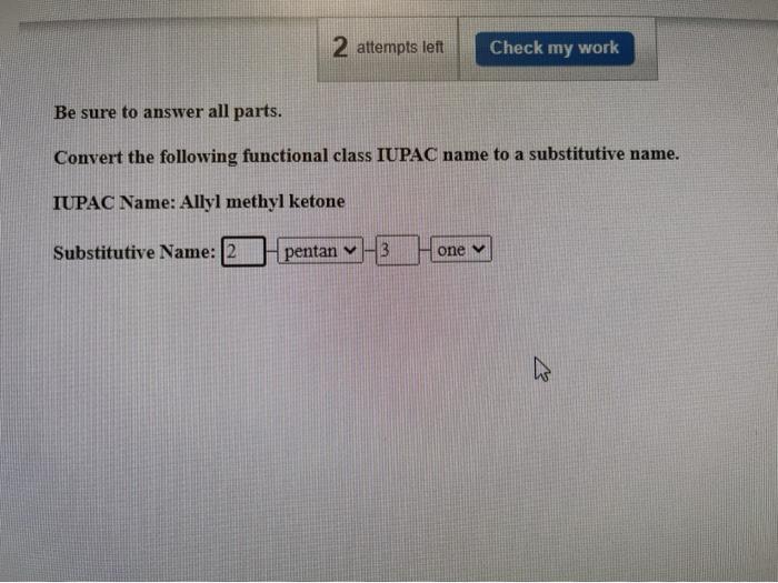 Solved 2 attempts left Check my work Be sure to answer all | Chegg.com Solved 2 attempts left Check my work Be sure to answer all | Chegg.com