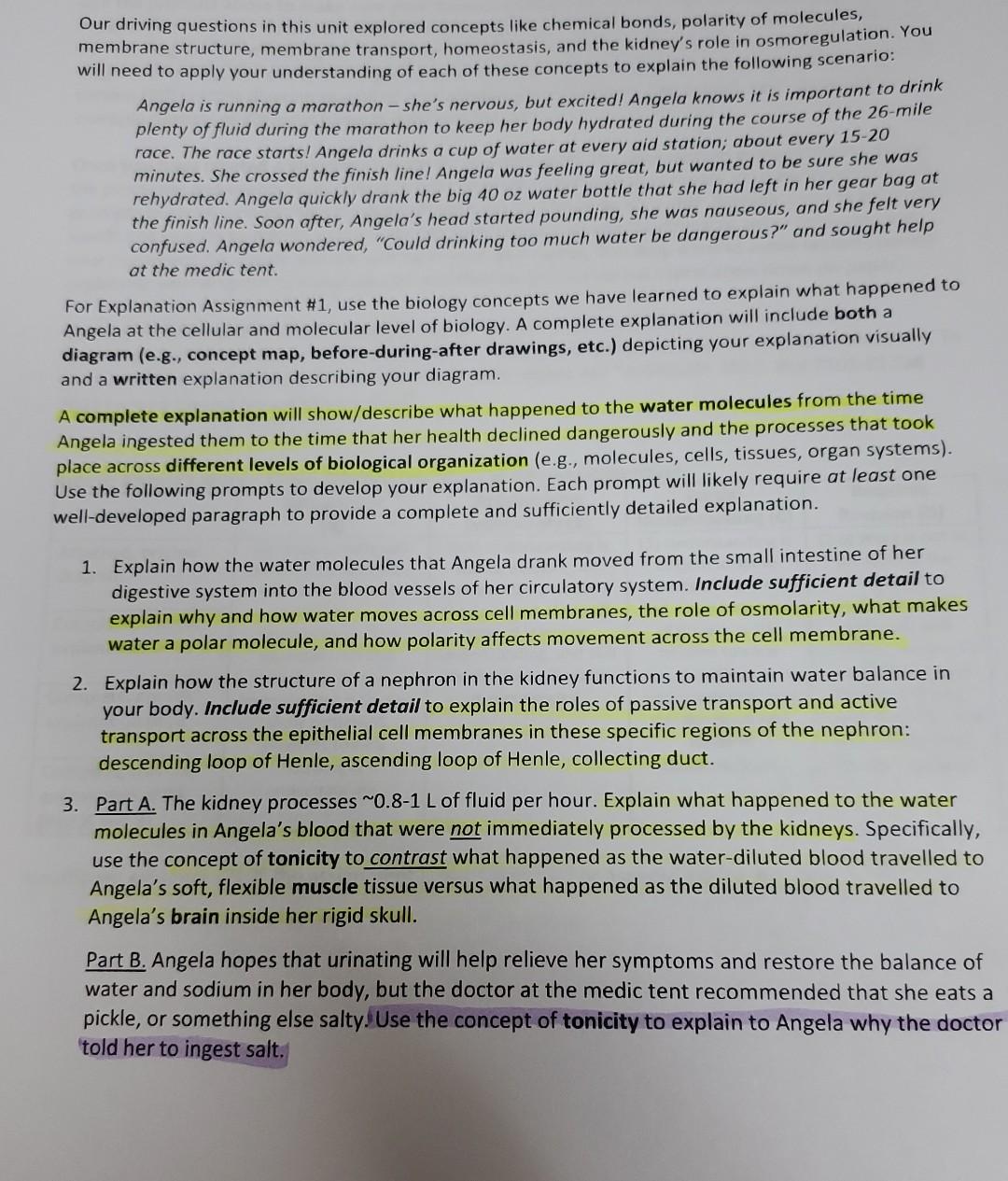 Solved Our driving questions in this unit explored concepts | Chegg.com
