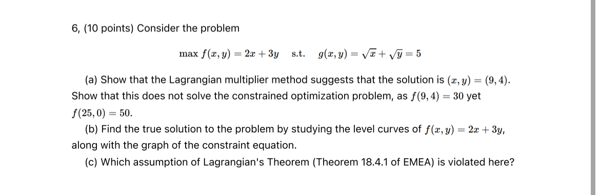 Solved 6, (10 ﻿points) ﻿Consider the | Chegg.com