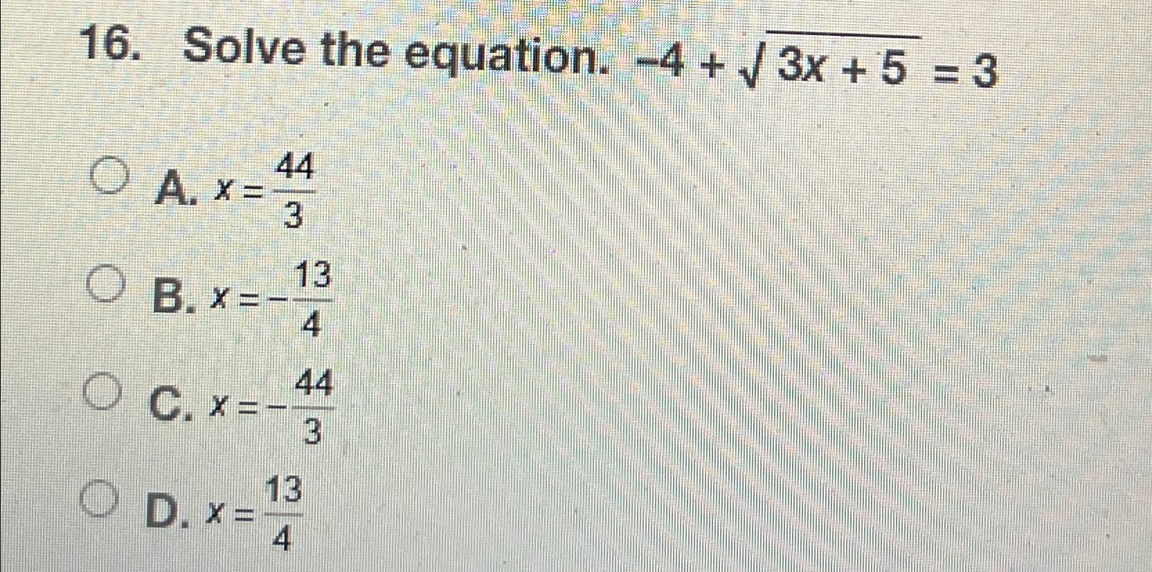 Solved Solve the equation. | Chegg.com