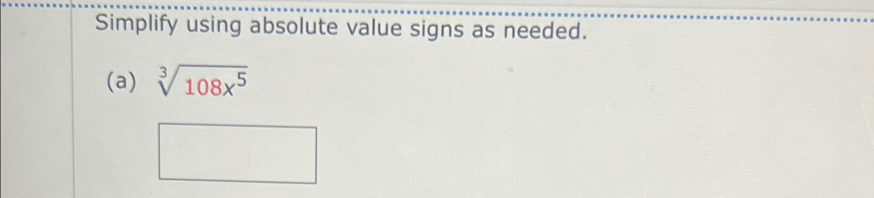 Solved Simplify using absolute value signs as | Chegg.com