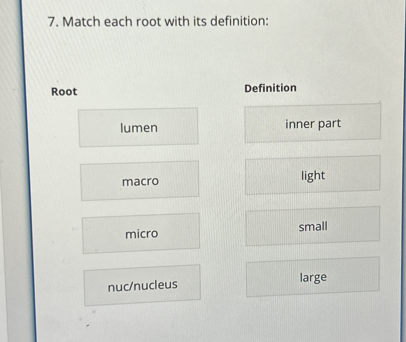 Solved Match each root with its | Chegg.com