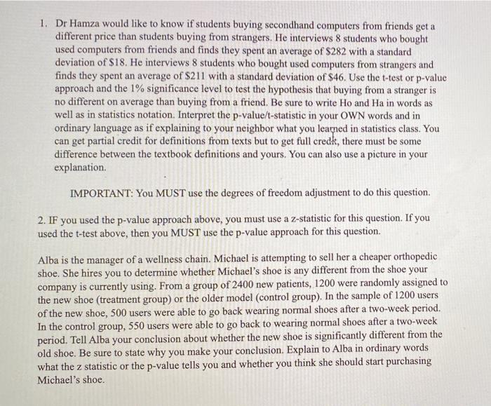 Solved Be sure to state Ho and Ha both in statistics | Chegg.com