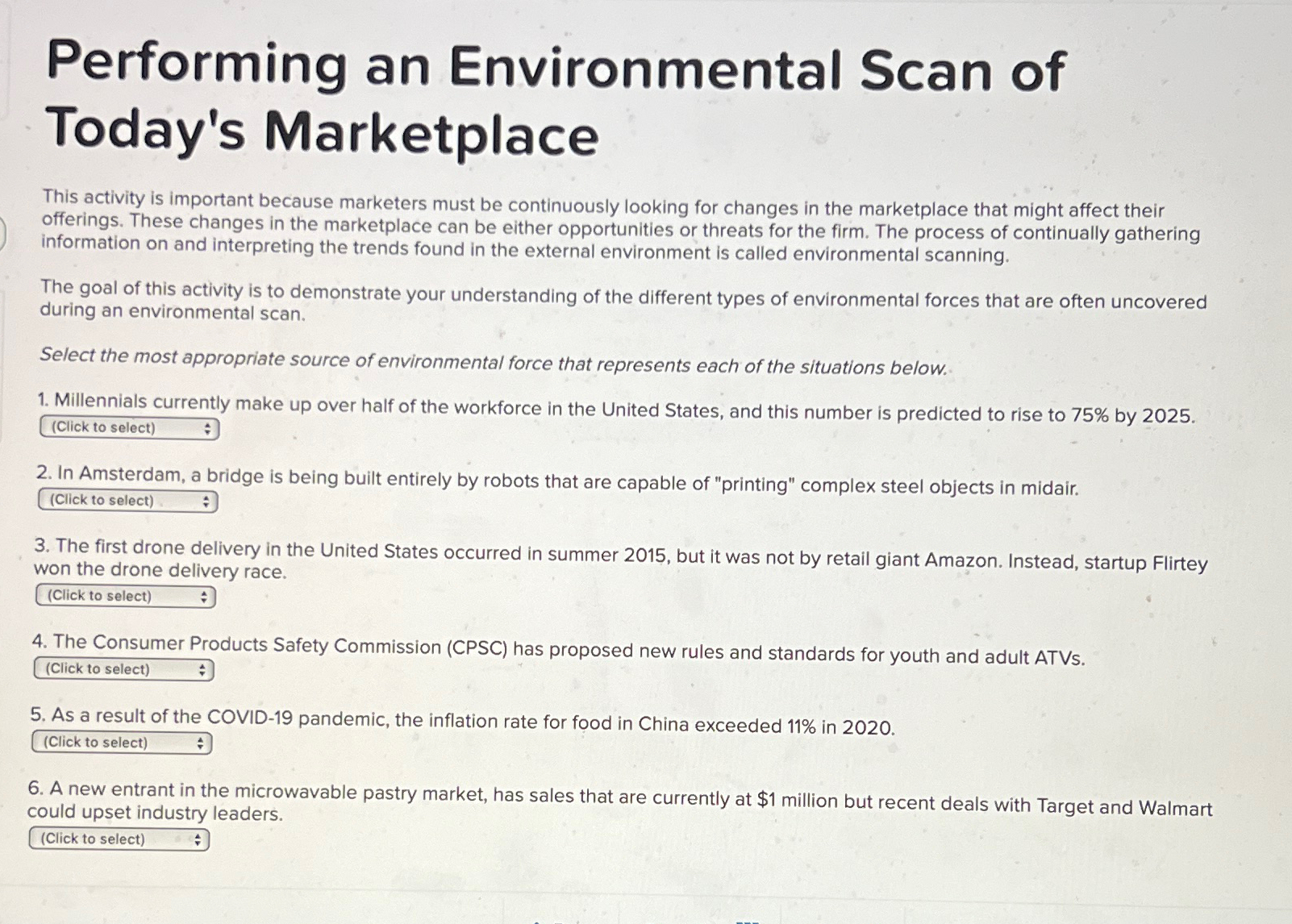 Solved Performing an Environmental Scan of Today's | Chegg.com