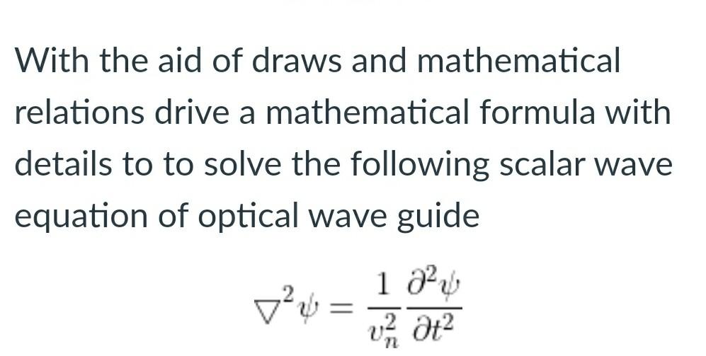 Solved With the aid of draws and mathematical relations | Chegg.com