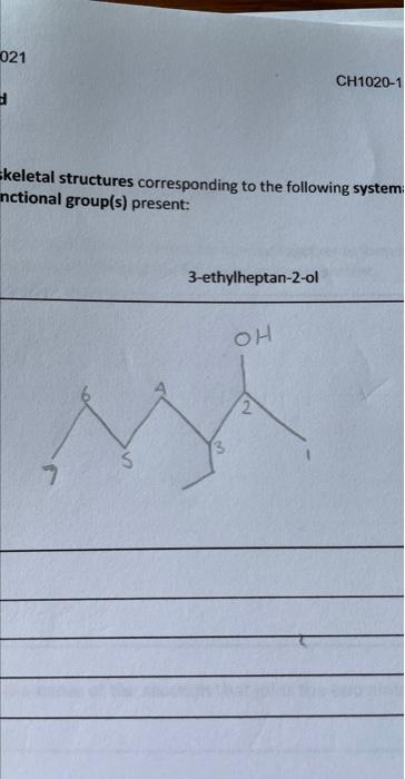 Solved keletal structures corresponding to the following | Chegg.com