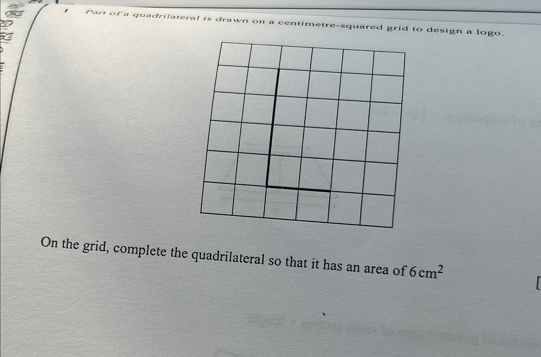 Solved On the grid, complete the quadrilateral so that it | Chegg.com
