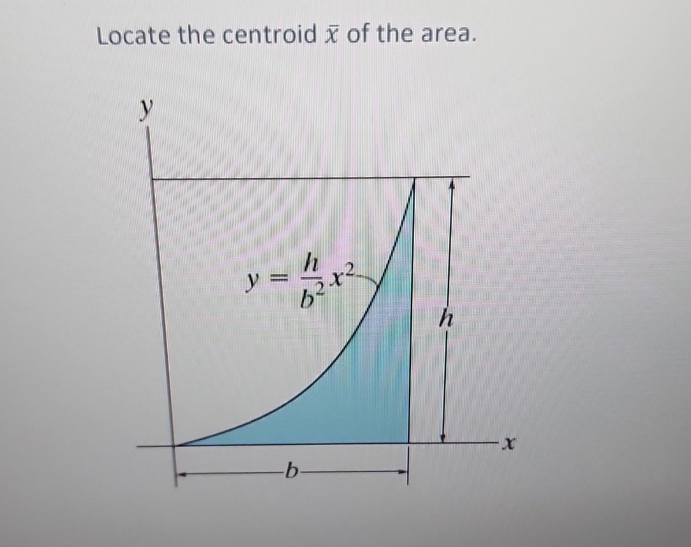Solved Locate the centroid xˉ of the area. | Chegg.com