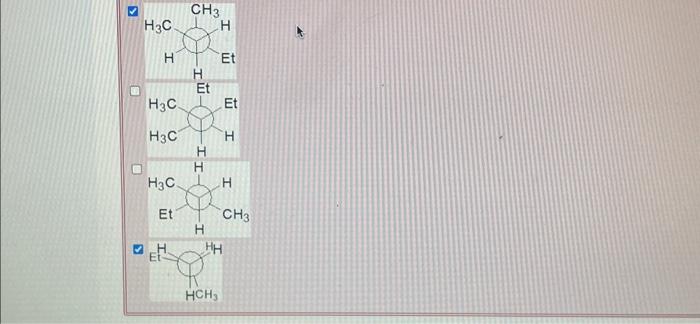 Solved Choose the eclipsed and staggered Newman | Chegg.com