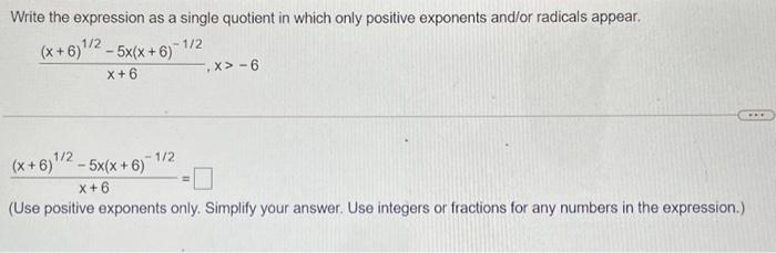 Solved Write the expression as a single quotient in which | Chegg.com