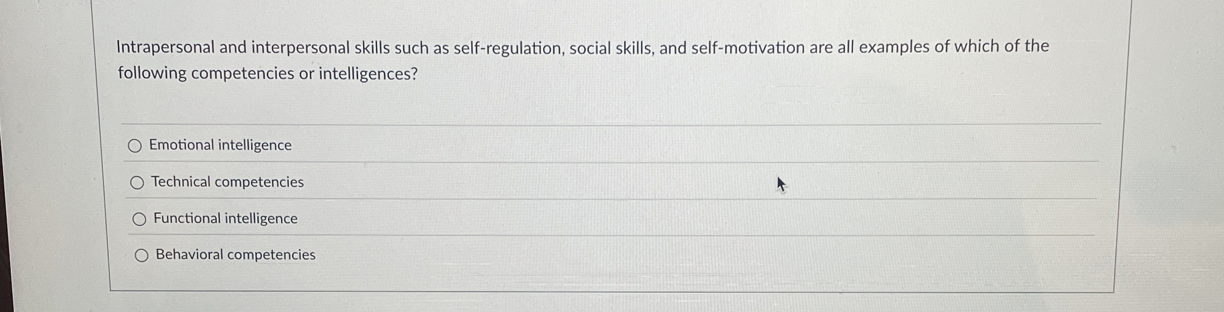 Solved Intrapersonal and interpersonal skills such as | Chegg.com