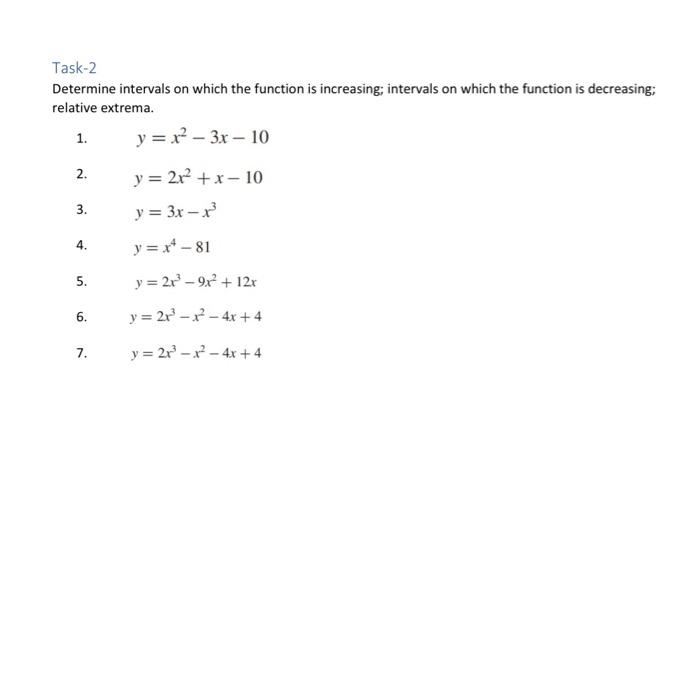Solved Task-1 Following are the derivatives of | Chegg.com