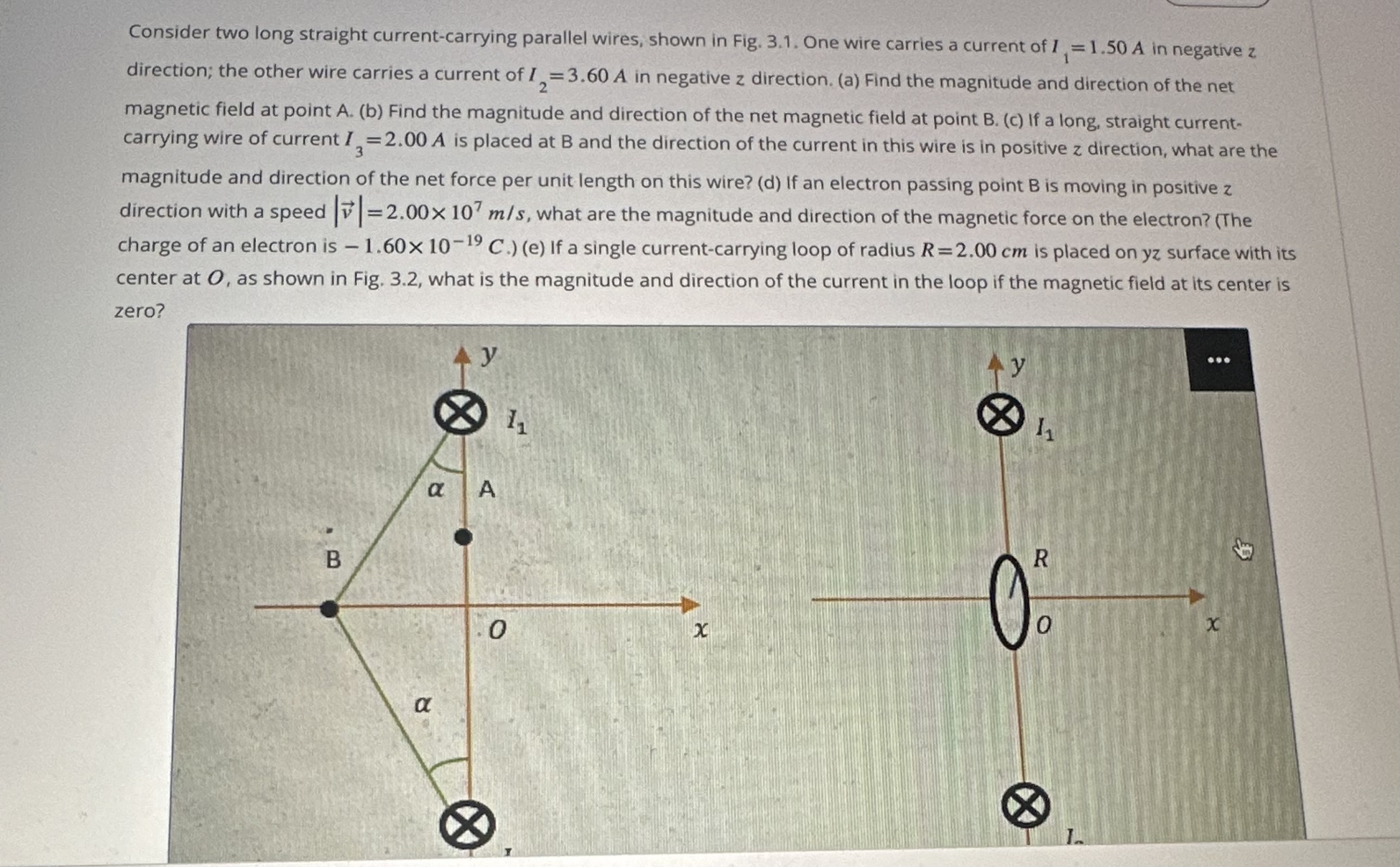 Solved Consider two long straight current-carrying parallel | Chegg.com