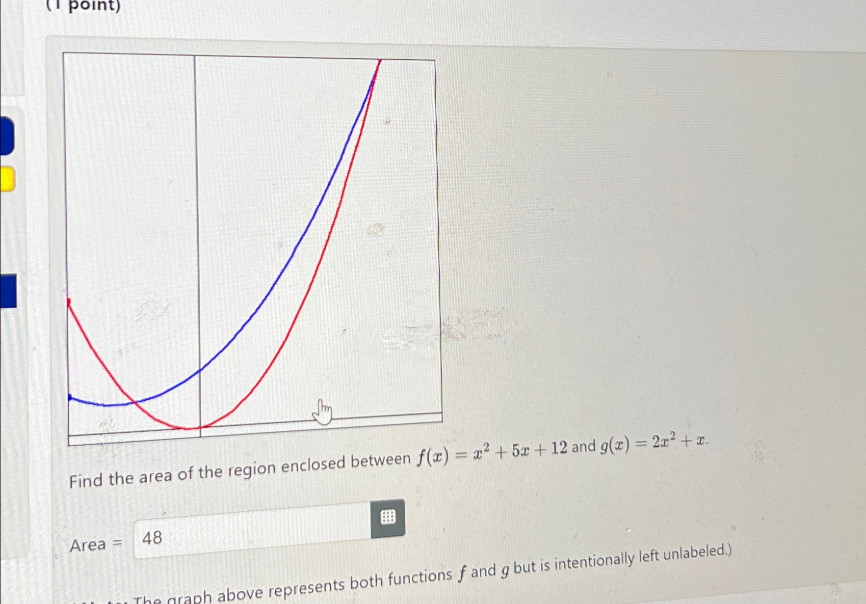 Solved Find the area of the region enclosed between | Chegg.com