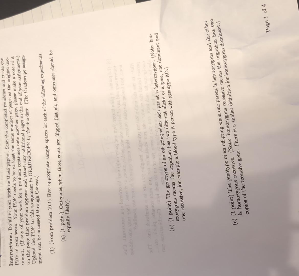 Solved Instructions: Do all of your work on these papers. | Chegg.com