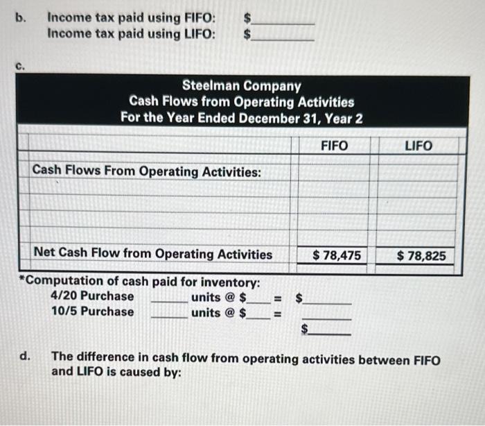 Solved Exercise 5-6B Income tax effect of shifting from FIFO | Chegg.com