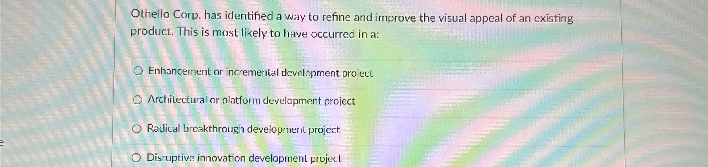 Solved Othello Corp. has identified a way to refine and | Chegg.com