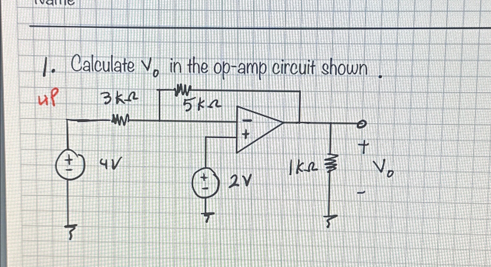 Solved Calculate v0 ﻿in the op-amp circuit shown . | Chegg.com