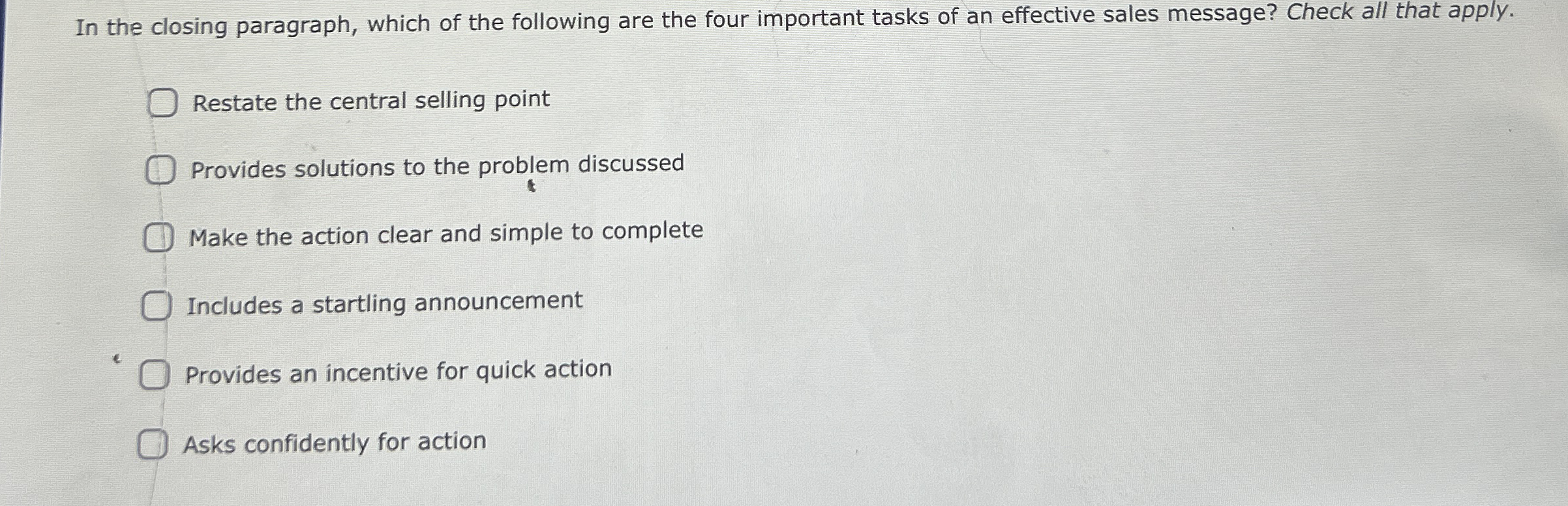 Solved How to solve In the closing paragraph, which of the | Chegg.com