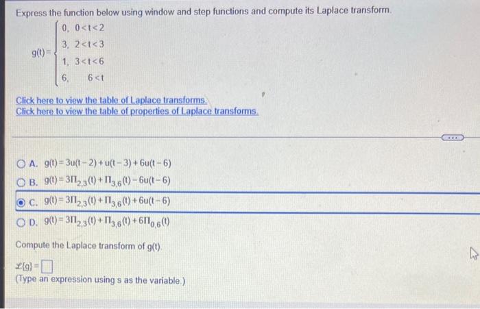 Solved Express the function below using window and step | Chegg.com
