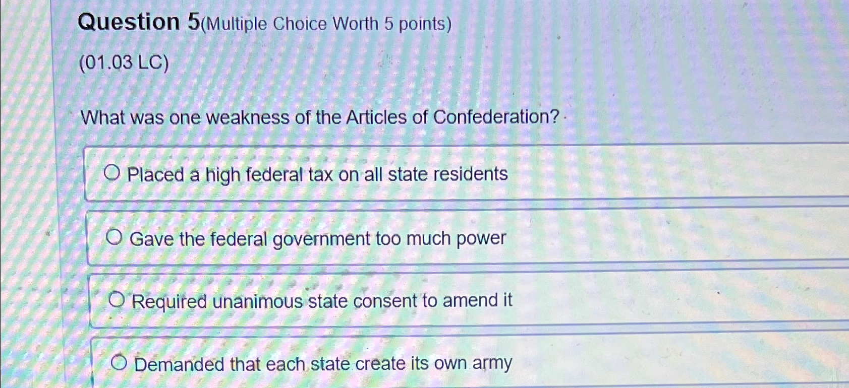Solved Question 5(Multiple Choice Worth 5 ﻿points)(01.03 | Chegg.com