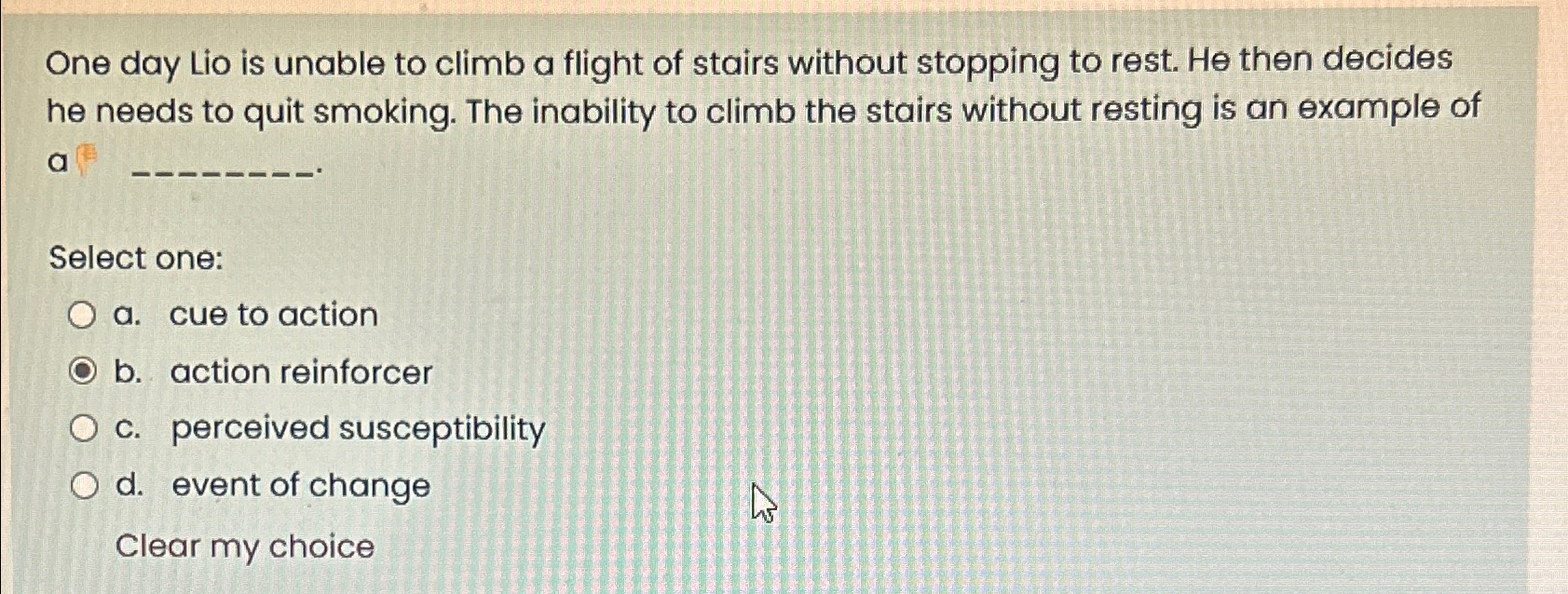 Solved One day Lio is unable to climb a flight of stairs | Chegg.com
