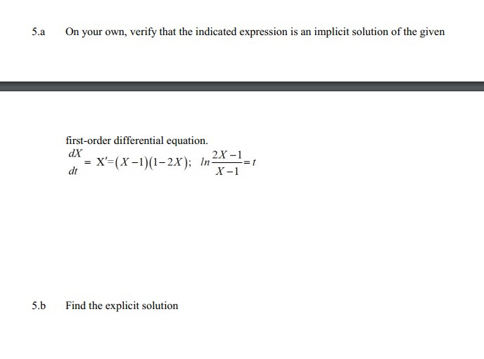 Solved 5.a On your own, verify that the indicated expression | Chegg.com