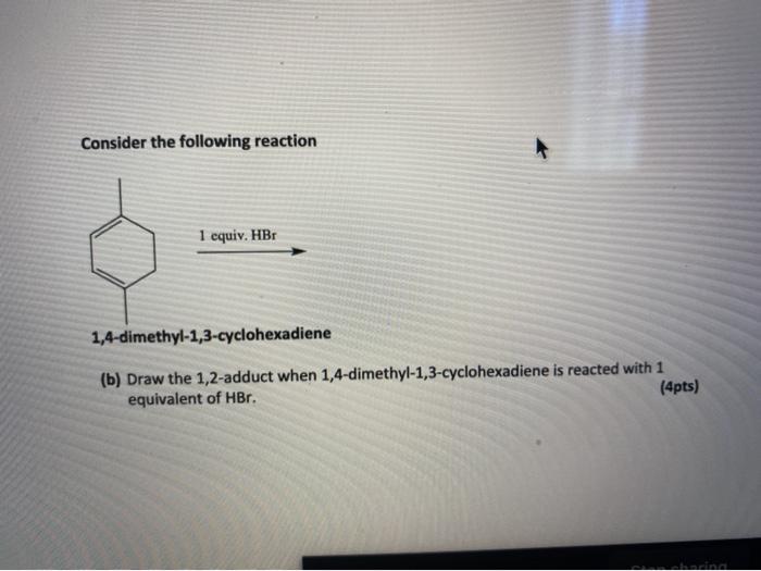 Solved Consider the following reaction 1 equiv. HB | Chegg.com