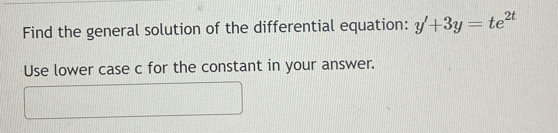 Solved Find the general solution of the differential | Chegg.com