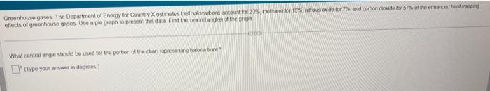 Solved eflects of qeenhouse gases. Use a pee graph to | Chegg.com