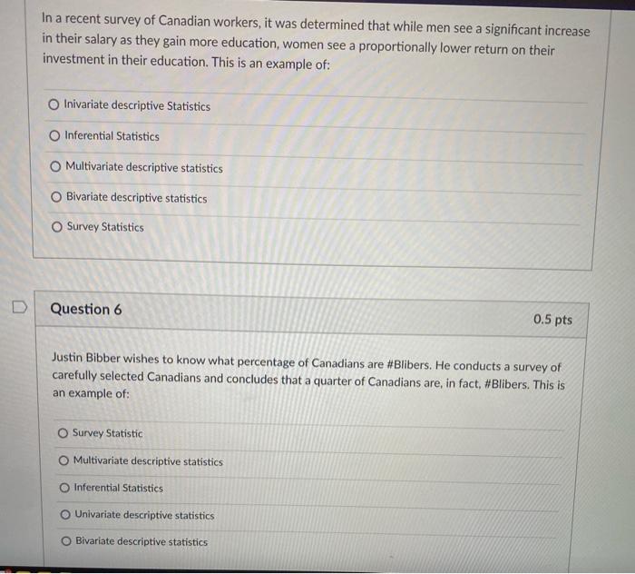 Solved After a survey of Canadian University Students, | Chegg.com