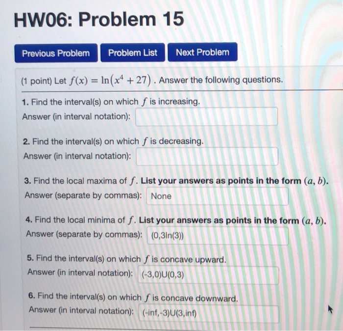 Solved HW06: Problem 1 Previous Problem Problem List Next | Chegg.com