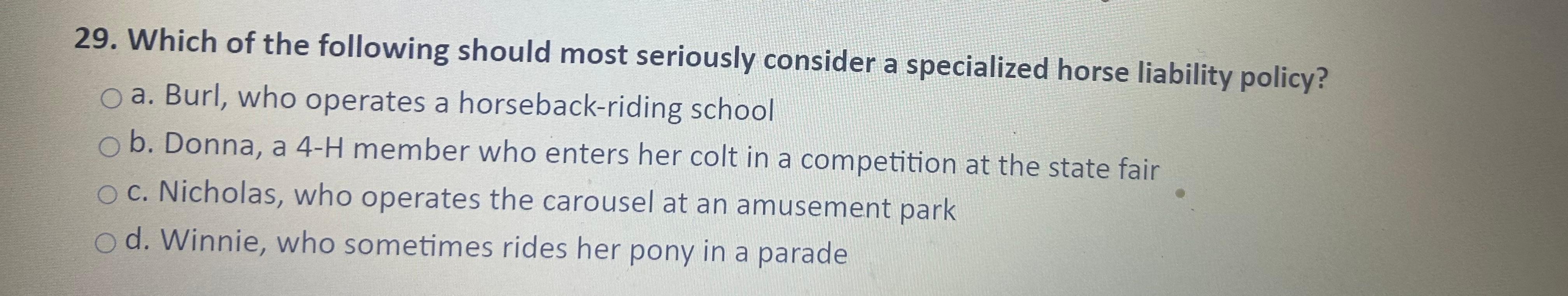 Solved Which of the following should most seriously consider | Chegg.com