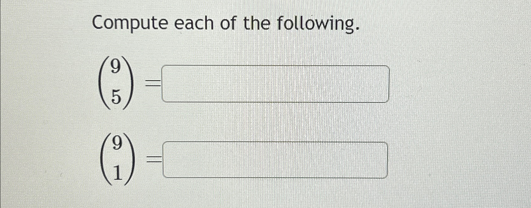 Solved Compute each of the following.])([5])([1 | Chegg.com