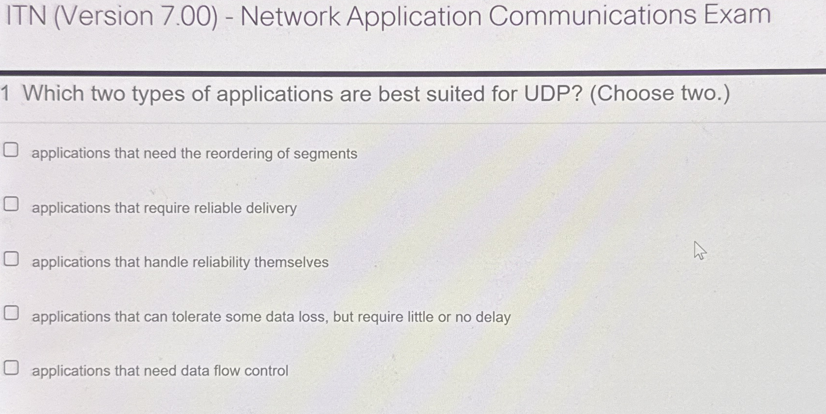 Solved ITN (Version 7.00) - ﻿Network Application | Chegg.com