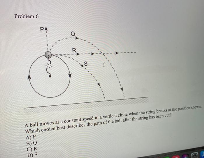 Solved Problem 6 PA R s A ball moves at a constant speed in | Chegg.com